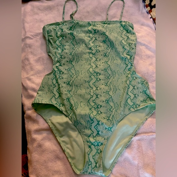 Ninety | Swim | Ninety Green Snake Skim One Piece | Poshmark